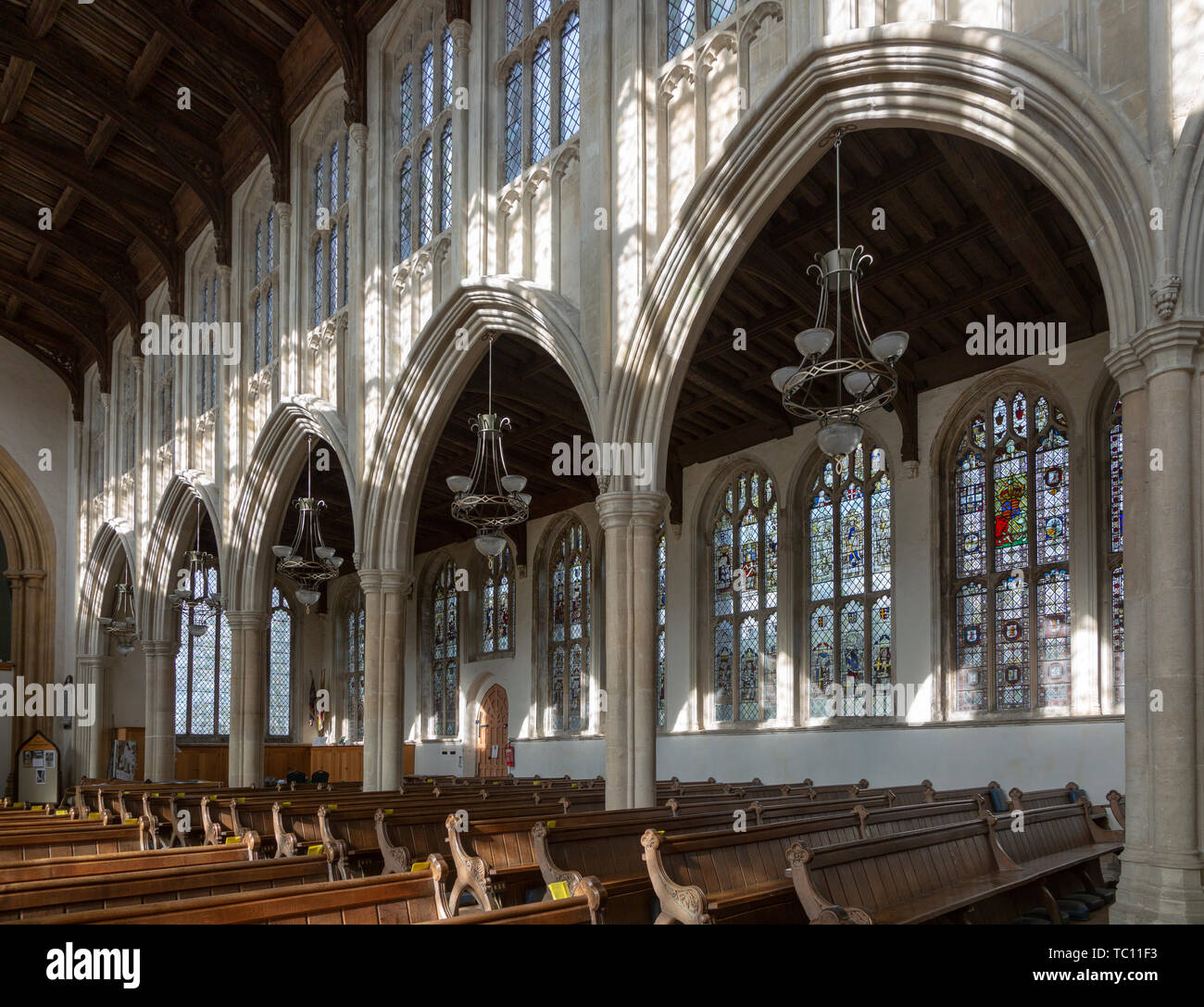 Interior of Holy Trinity Church, Long Melford, Suffolk, England, UK ...