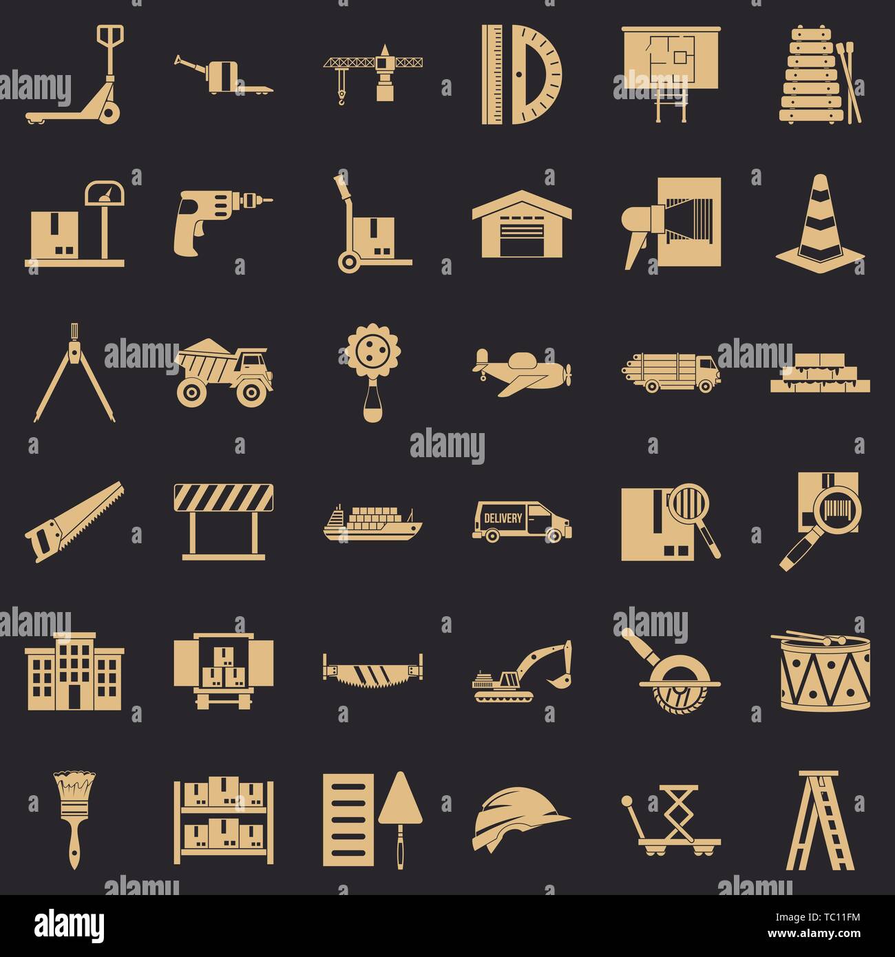 Articulated lorry icons set, simple style Stock Vector Image & Art - Alamy