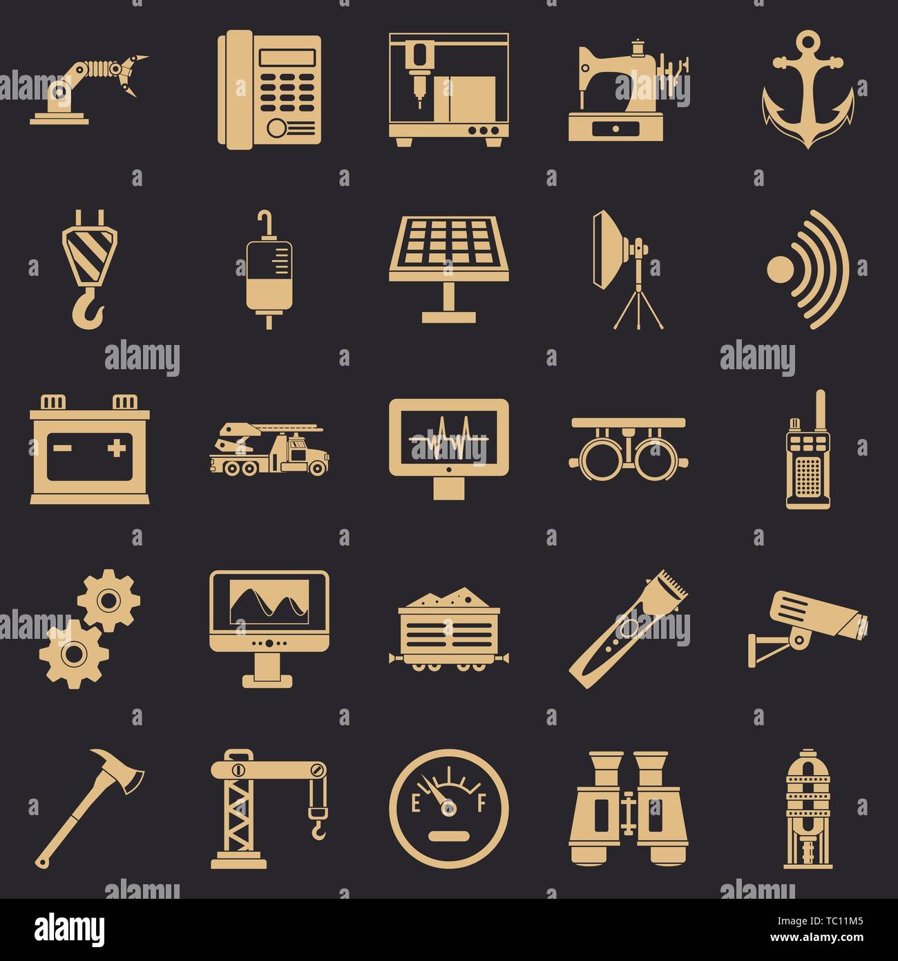 Equipment icons set, simple style Stock Vector Image & Art - Alamy
