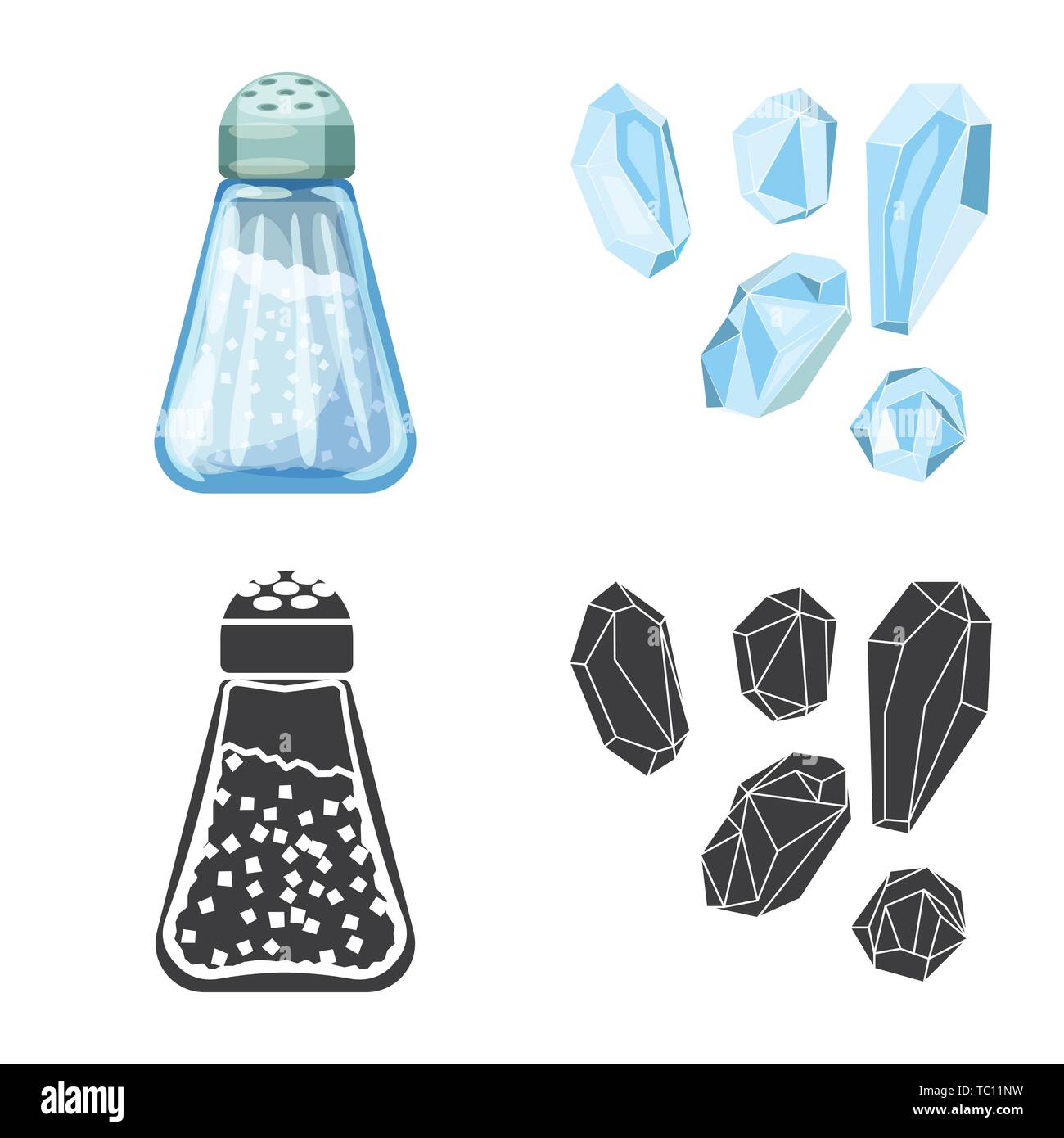 saltcellar,granules,seasoning,salty,bottle,cubes,glass,grains,powder ...