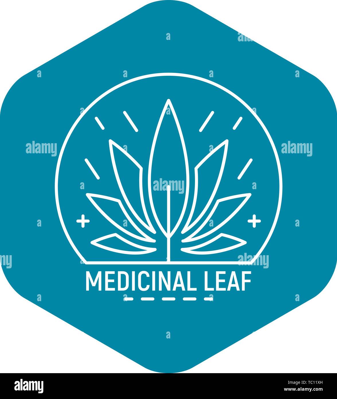 Cannabis medicine leaf logo, outline style Stock Vector Image & Art - Alamy