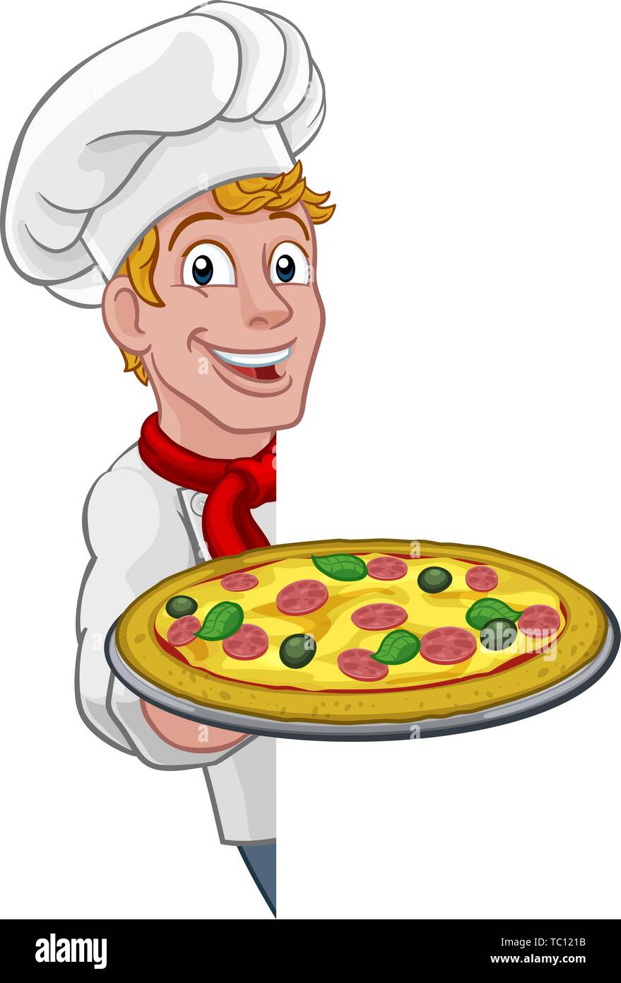 Pizza Chef Cartoon Stock Vector Image & Art - Alamy