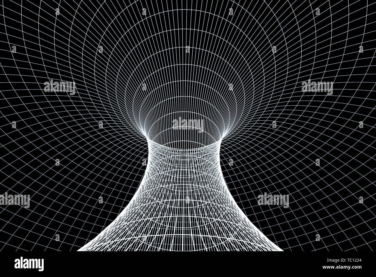 Three-dimensional rendering, luminous curve channel Stock Photo - Alamy