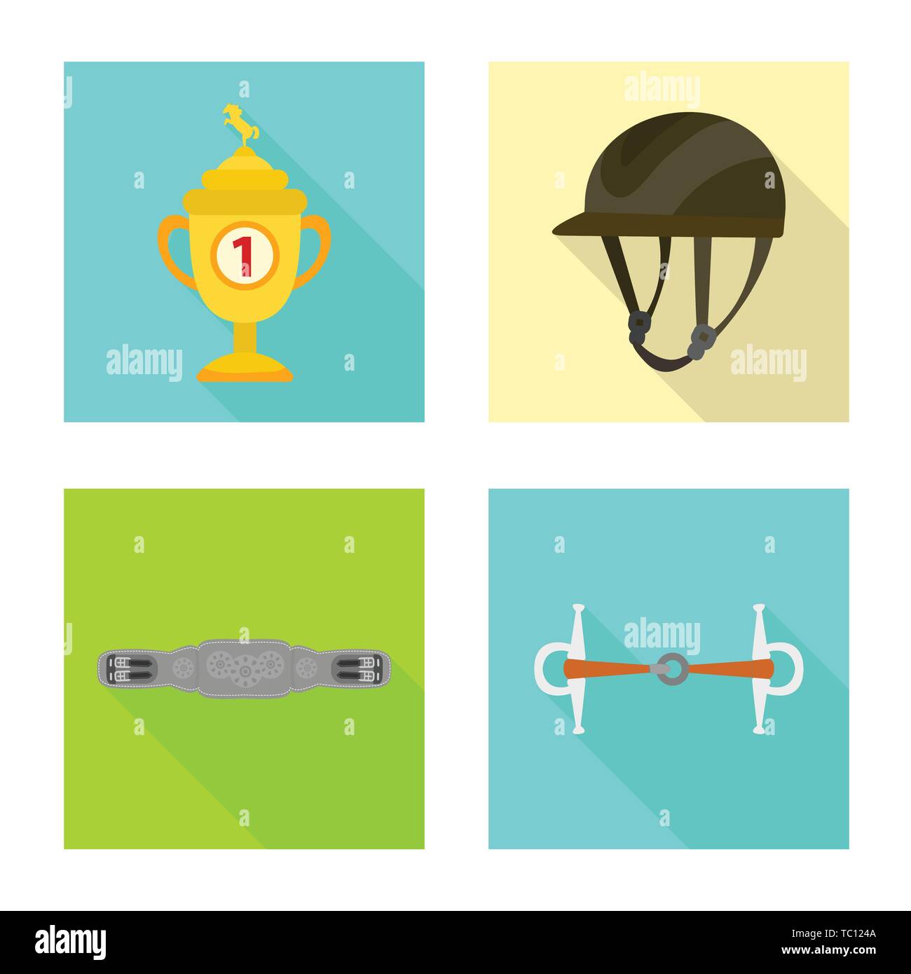 Vector illustration of track and racing symbol. Set of track and riding ...