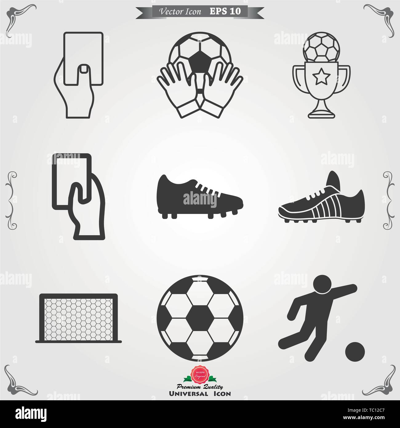 Soccer icon logo, illustration, vector sign symbol for design Stock ...