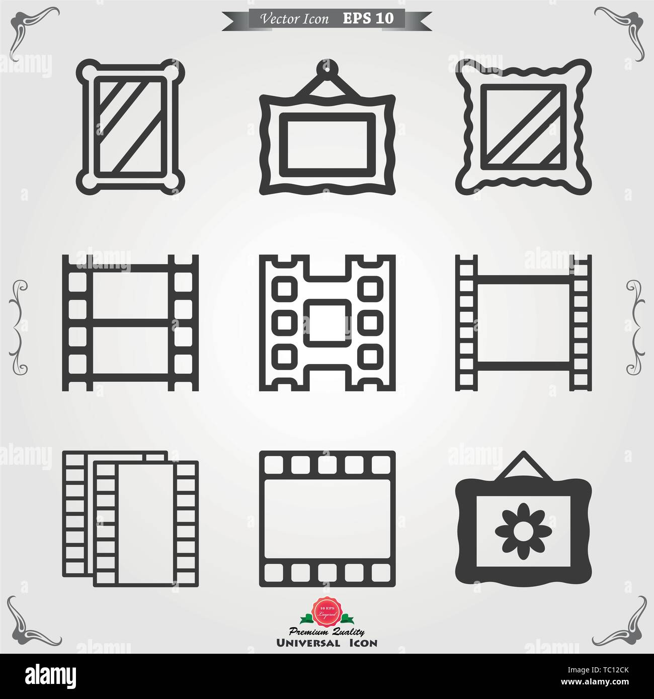Frame icon vector, frame icon for web and app logo, illustration ...