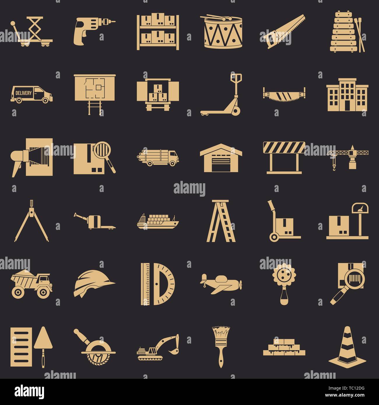 Forwarding icons set, simple style Stock Vector Image & Art - Alamy