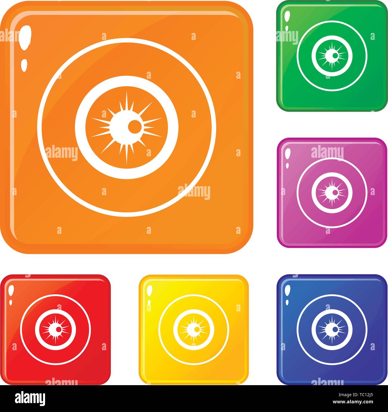 Eye icons set vector color Stock Vector Image & Art - Alamy