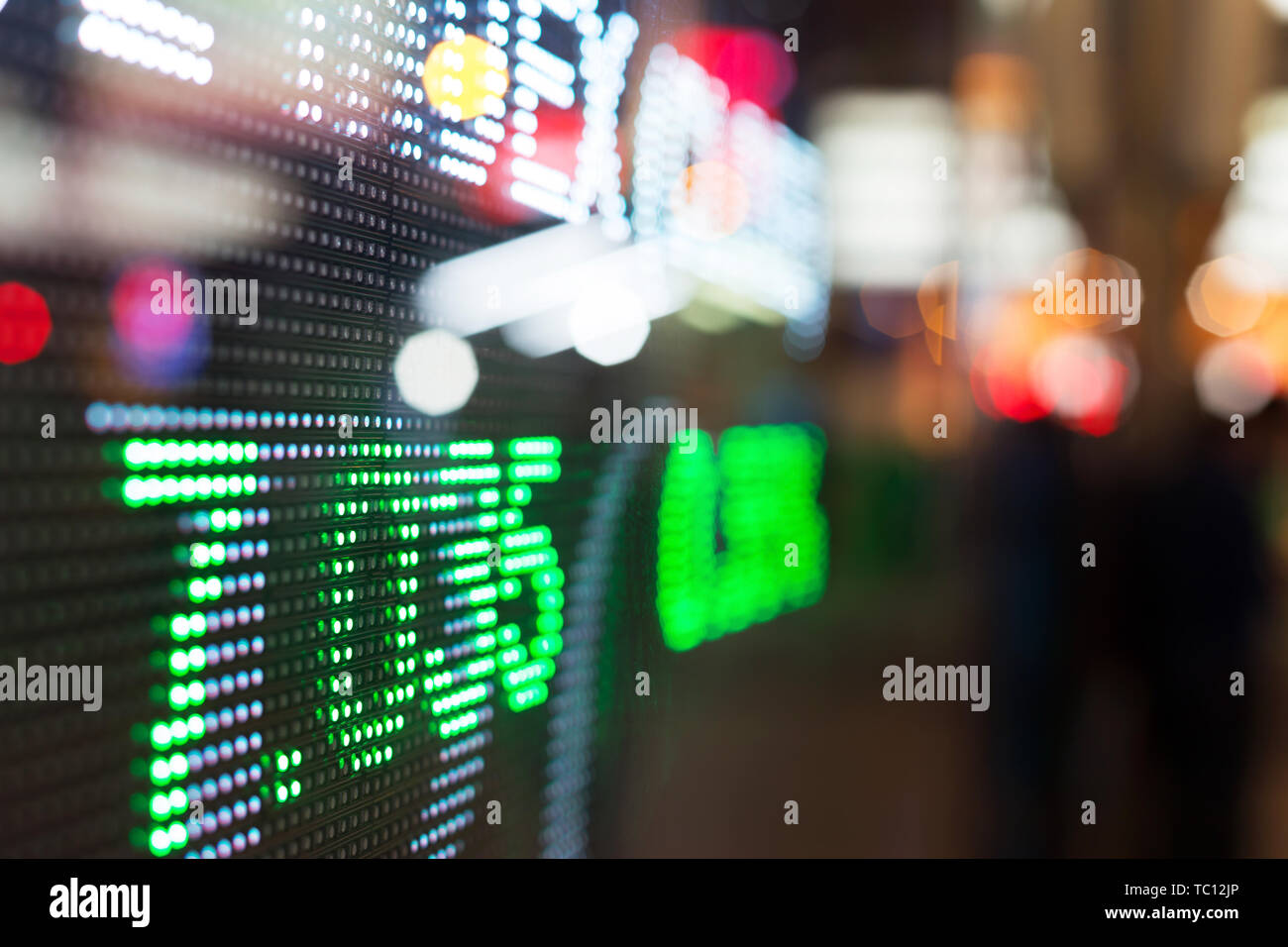 Display of Stock Market quotes Stock Photo - Alamy