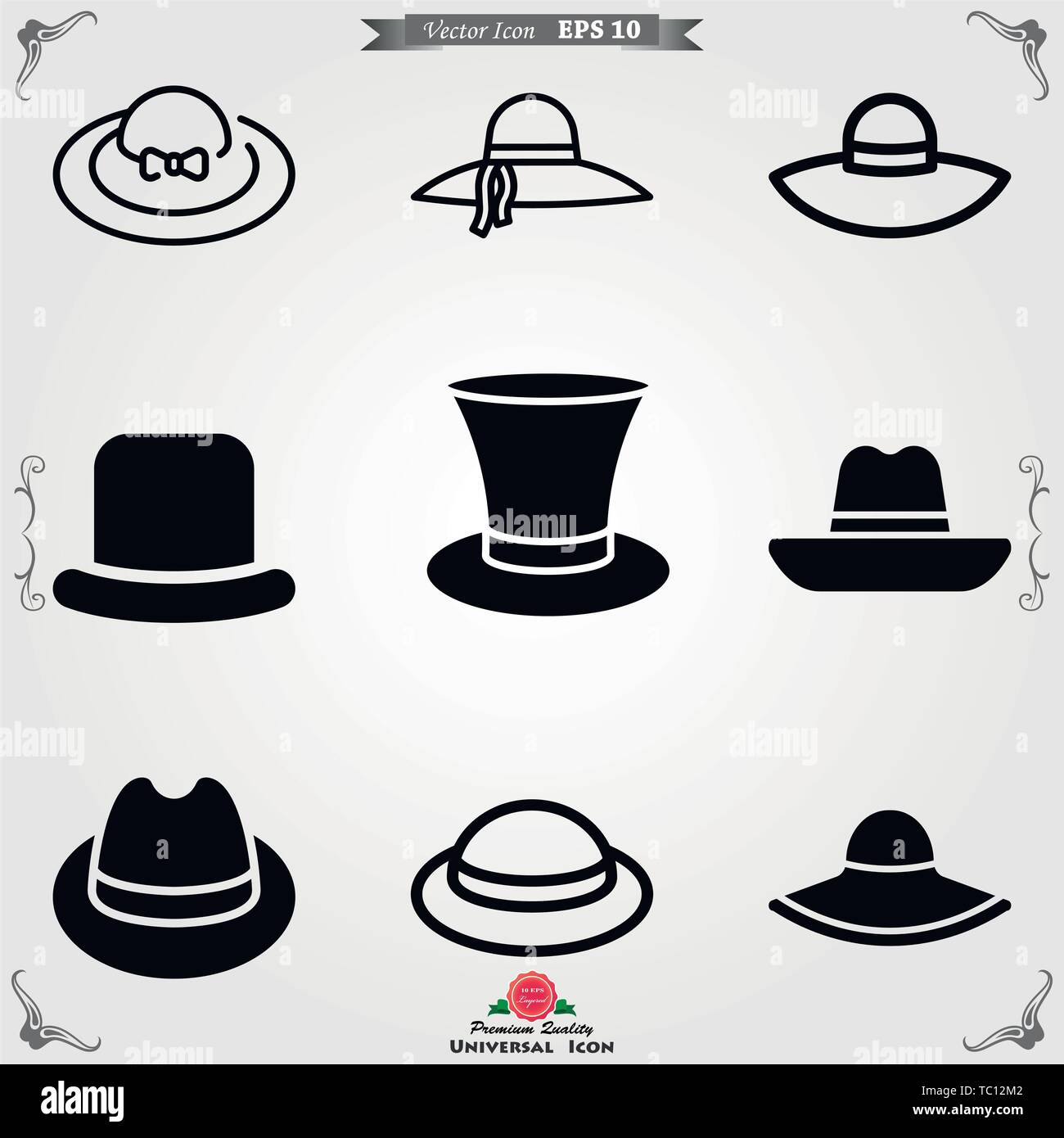 Hat icon logo, vector sign symbol for design Stock Vector Image & Art ...