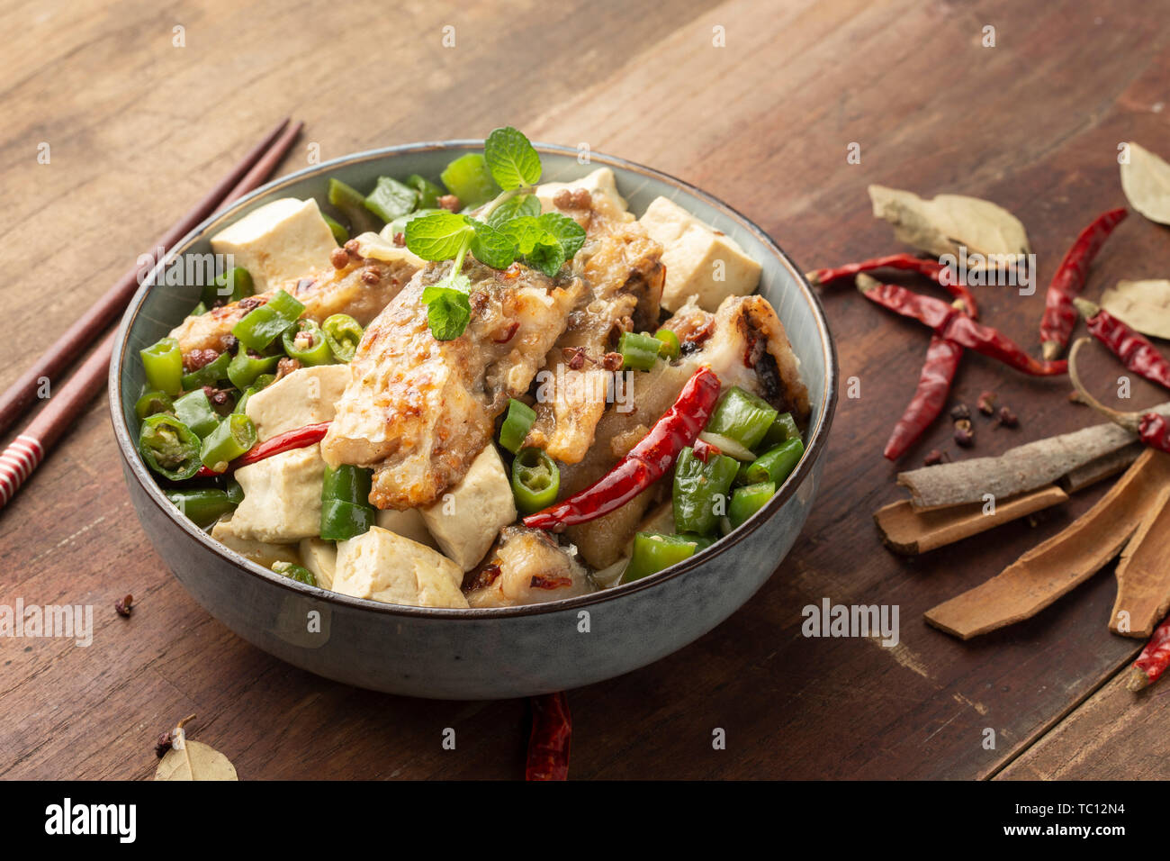 Sichuan spicy fish Stock Photo - Alamy