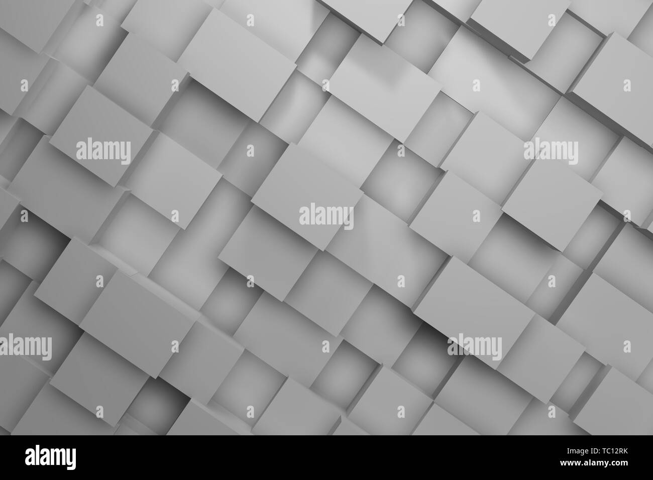 3D rendering, minimalist style gray cube background Stock Photo - Alamy