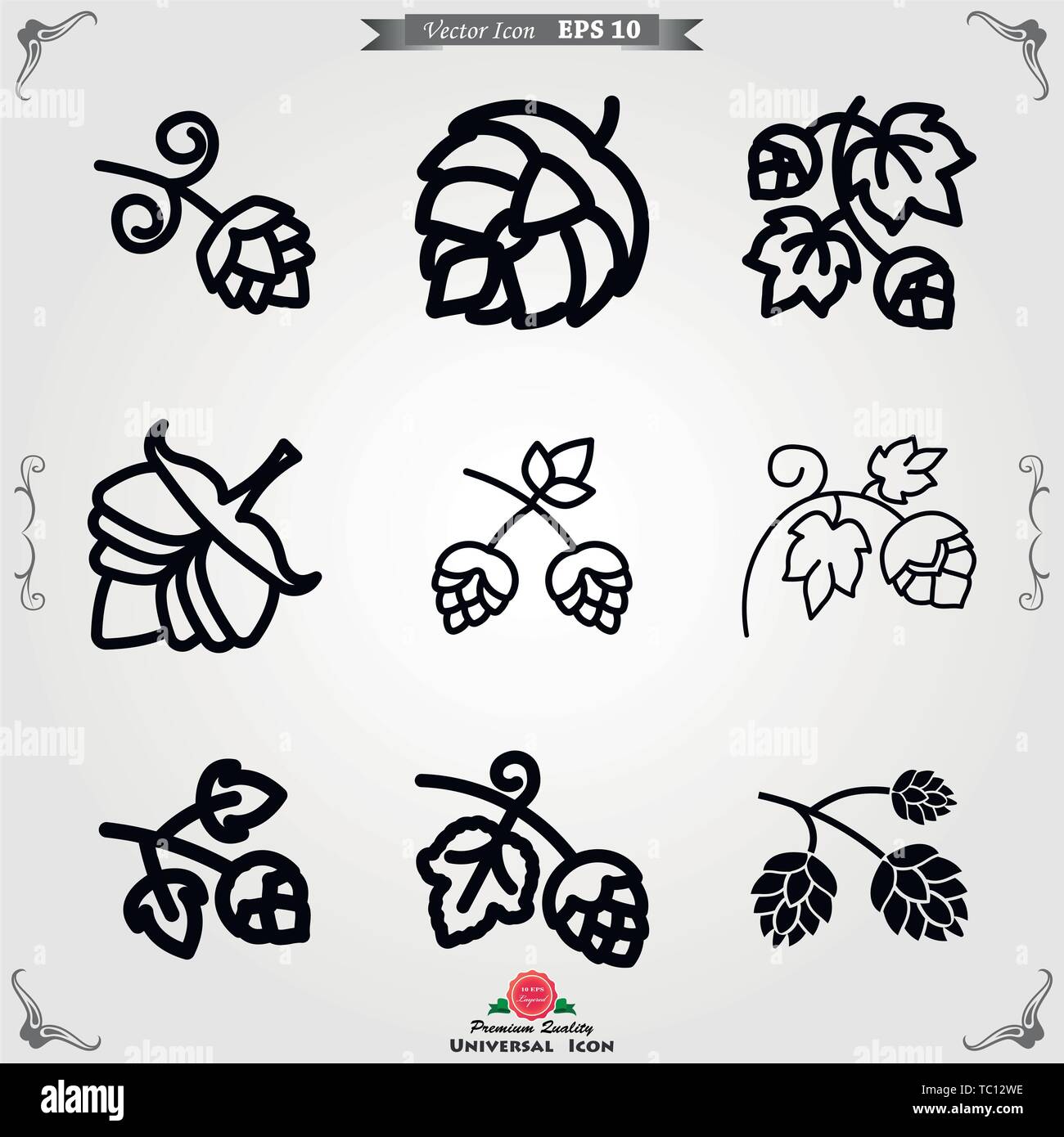 Hop icon logo, vector sign symbol for design Stock Vector Image & Art ...