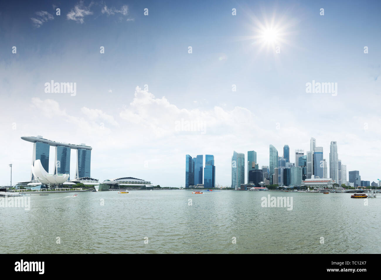 Beautiful day scene of urban city Stock Photo - Alamy