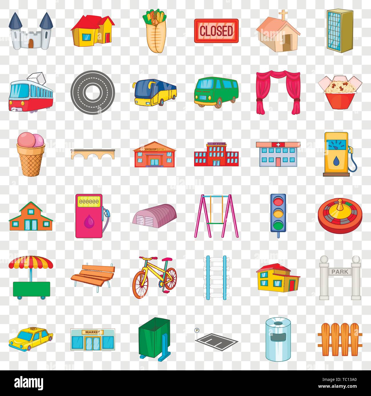Real estate icons set, cartoon style Stock Vector Image & Art - Alamy