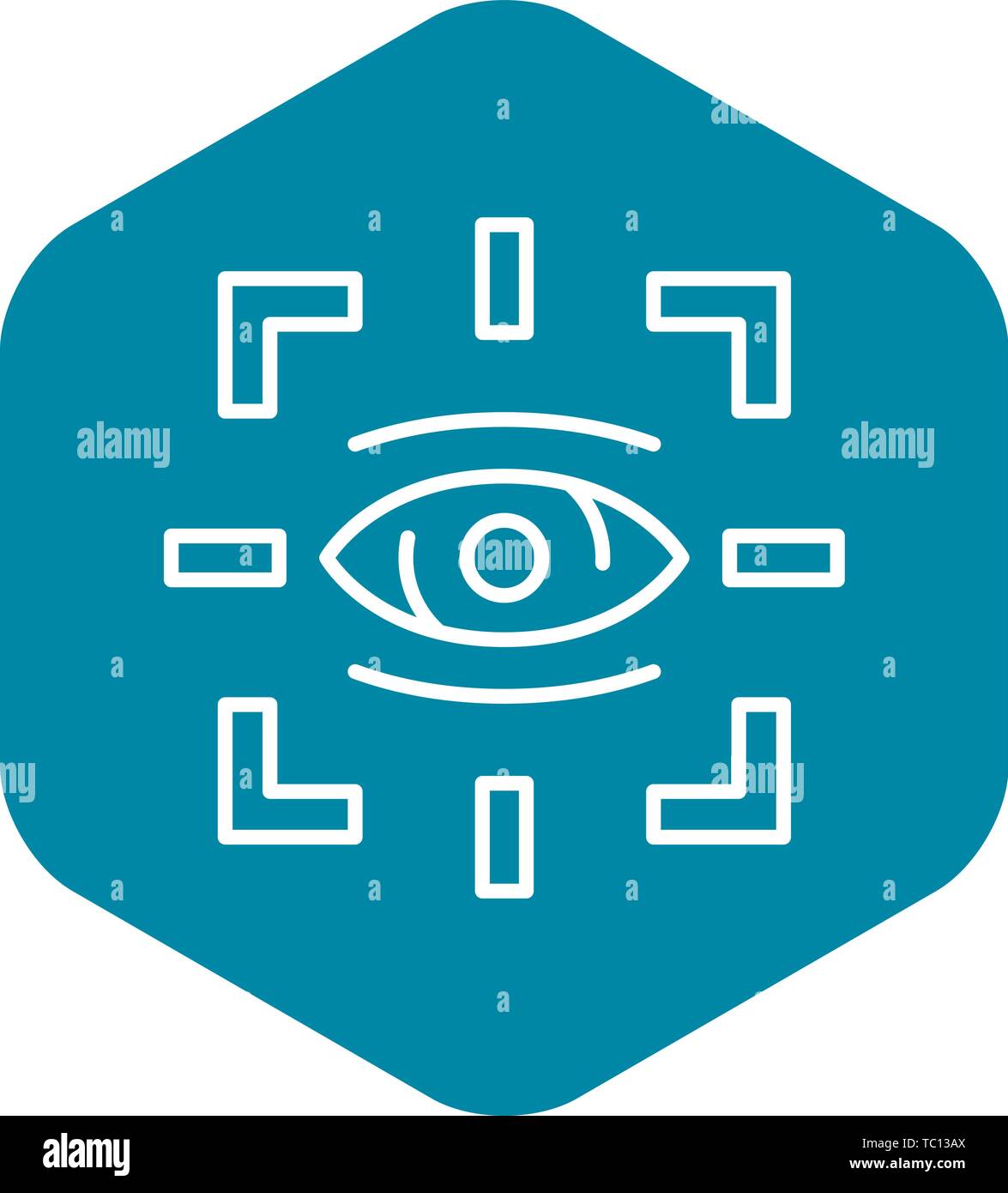 Detect eye icon, outline style Stock Vector Image & Art - Alamy