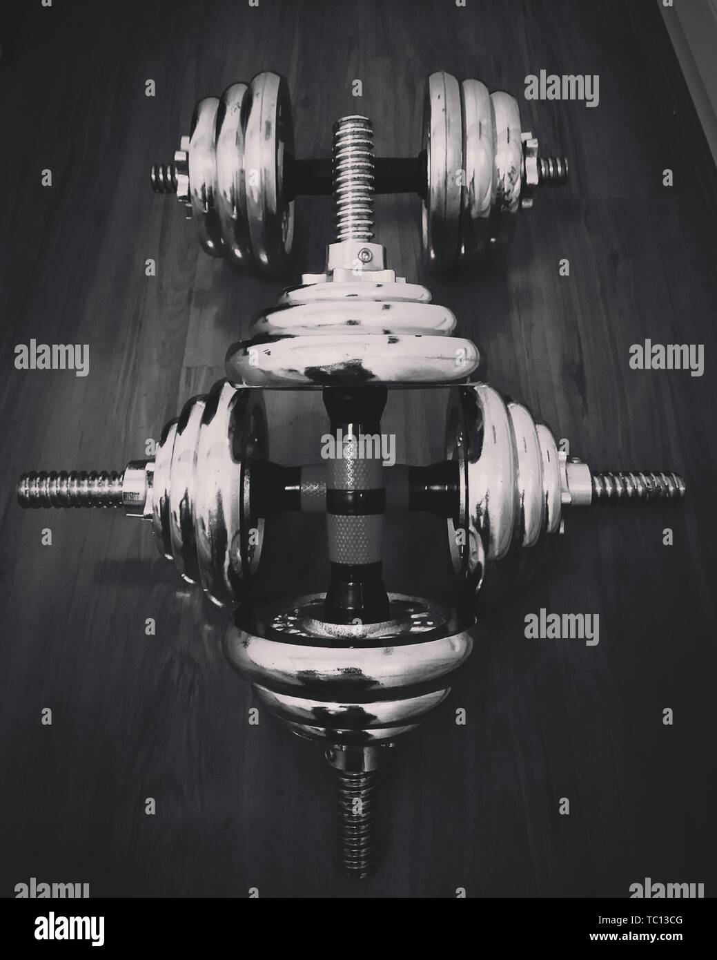 The beauty of dumbbells Stock Photo - Alamy