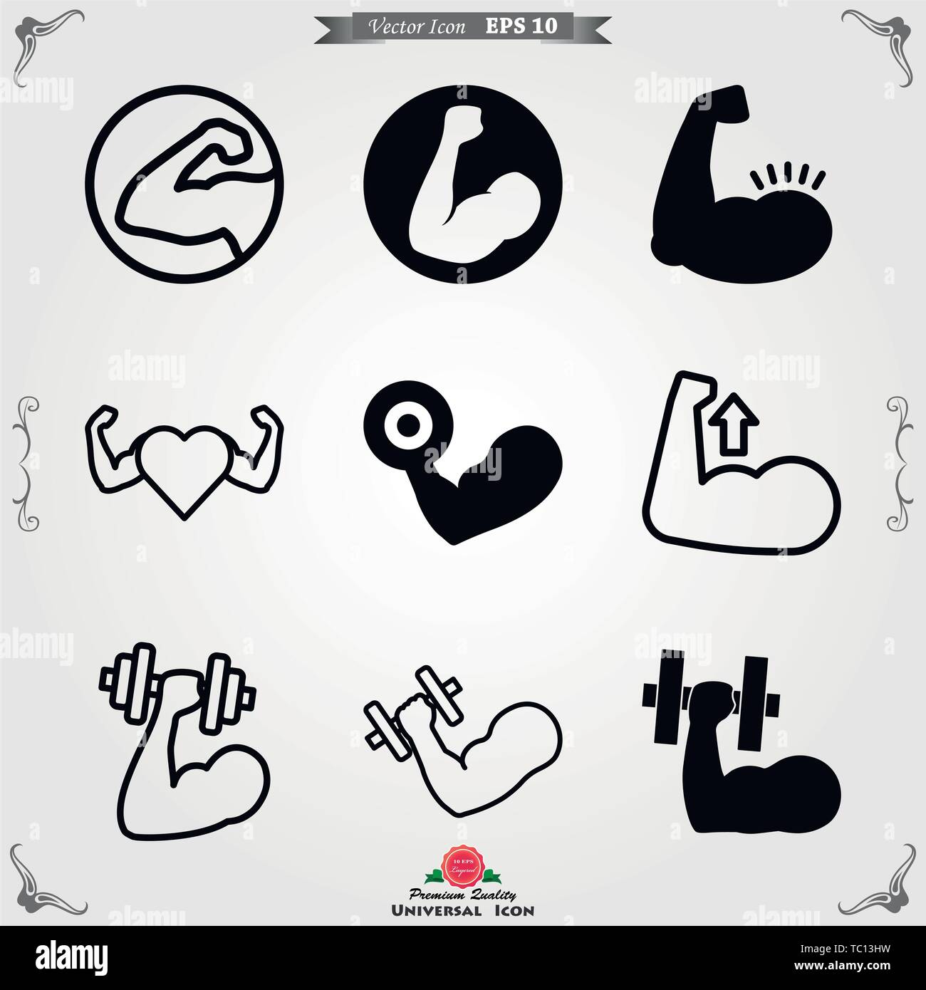 Muscle icon logo, vector sign symbol for design Stock Vector Image ...