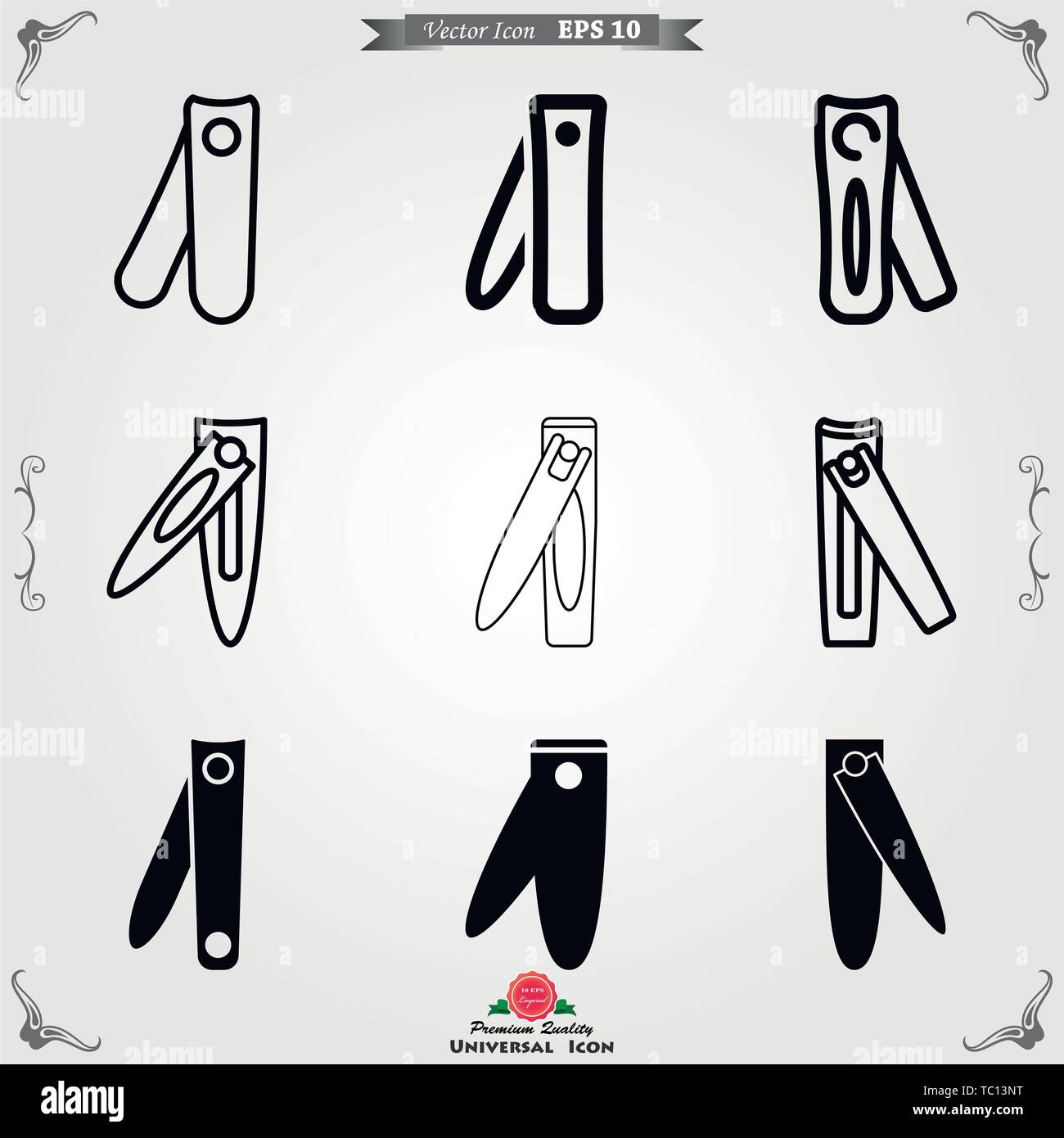 Nail clippers icon logo, vector sign symbol for design Stock Vector ...