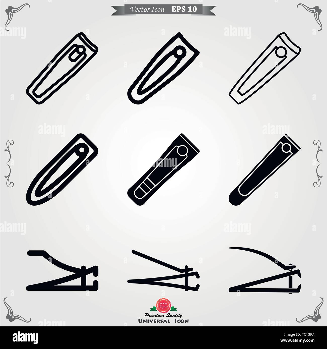 Hygiene nail detail Stock Vector Images - Alamy