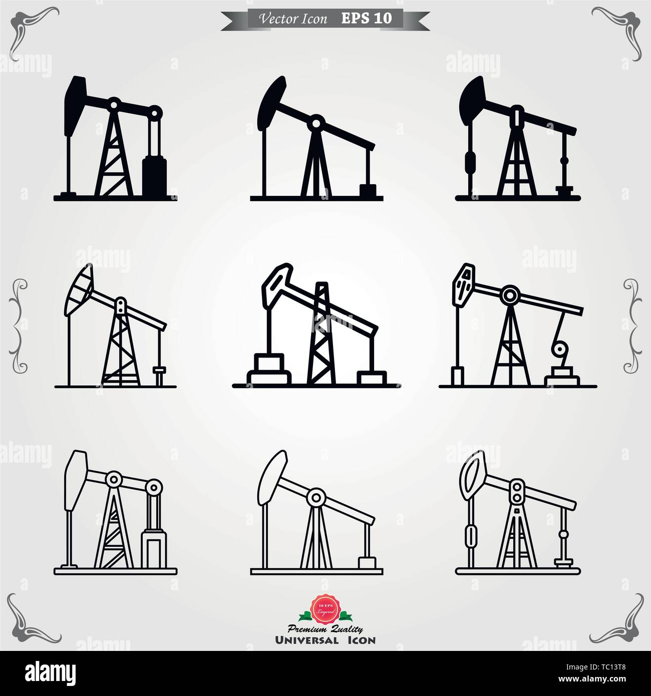 Oil pump icon logo, vector sign symbol for design Stock Vector Image ...