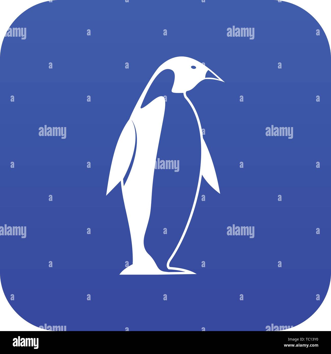King penguin icon digital blue Stock Vector Image & Art - Alamy