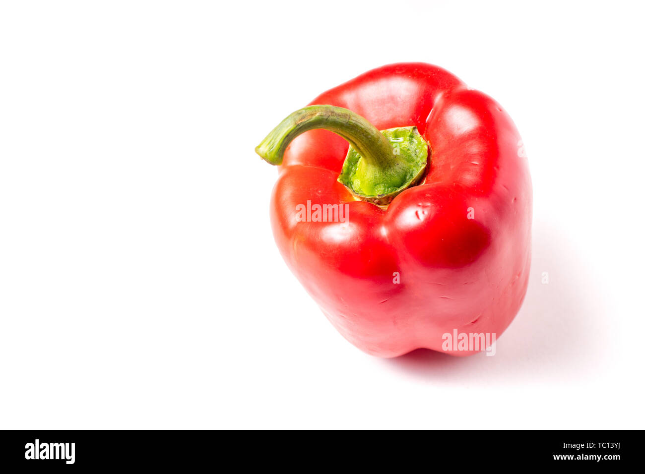 Red organic snack pepper, bellpepper isolated on white background Stock ...