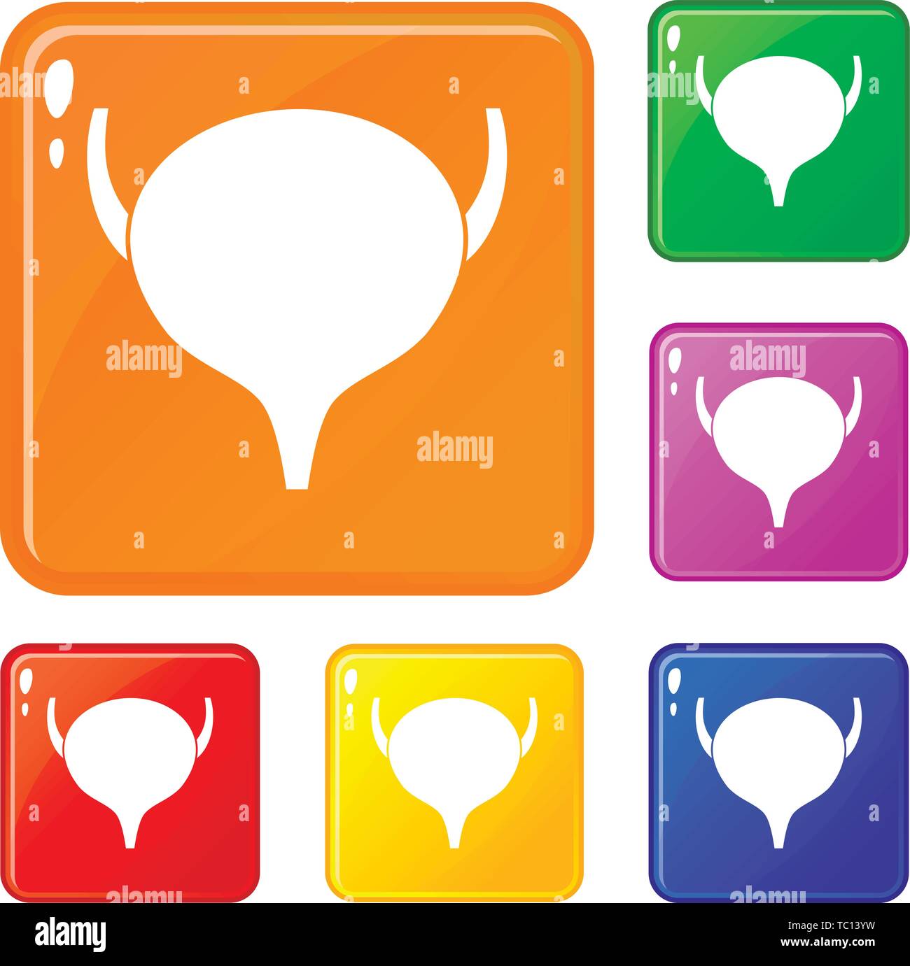 Bladder icons set vector color Stock Vector Image & Art - Alamy