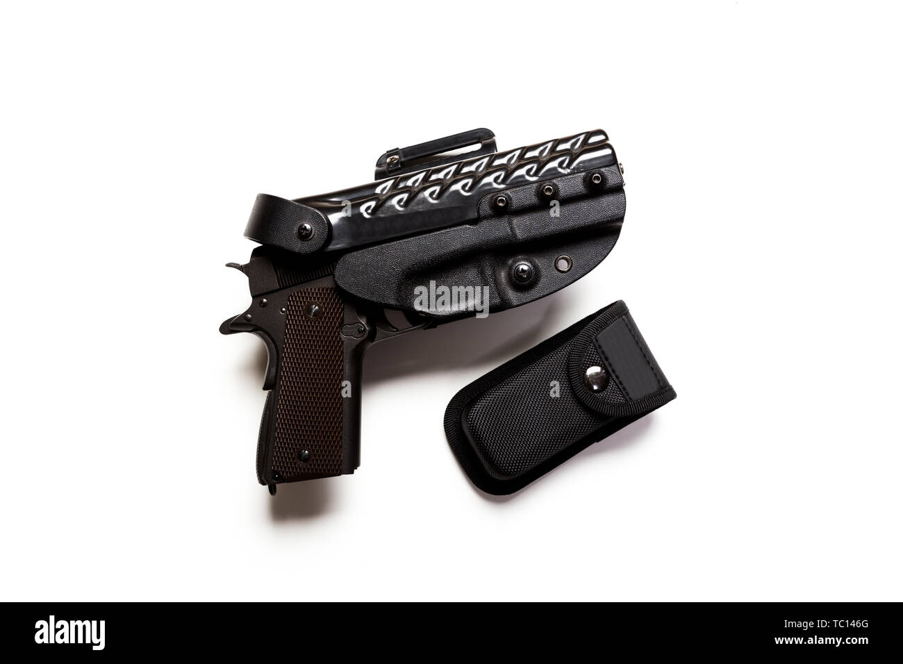 gun on a white background Stock Photo - Alamy