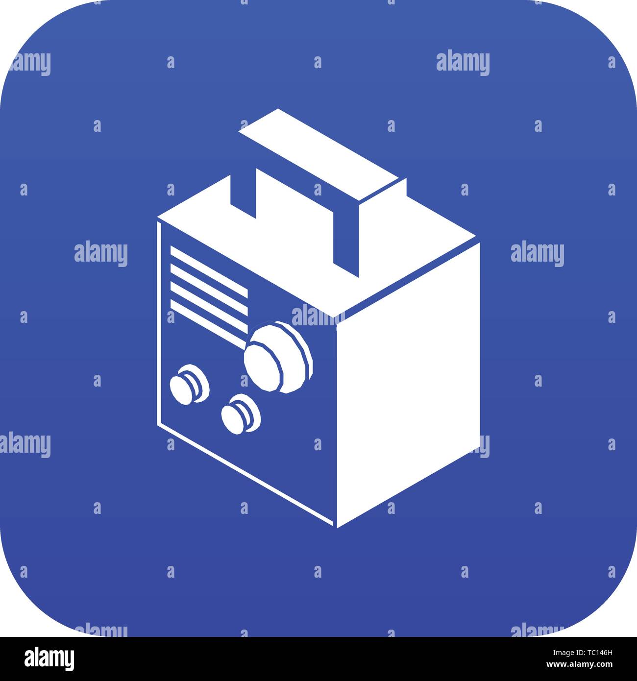 Electro welding machine icon blue vector Stock Vector Image & Art - Alamy