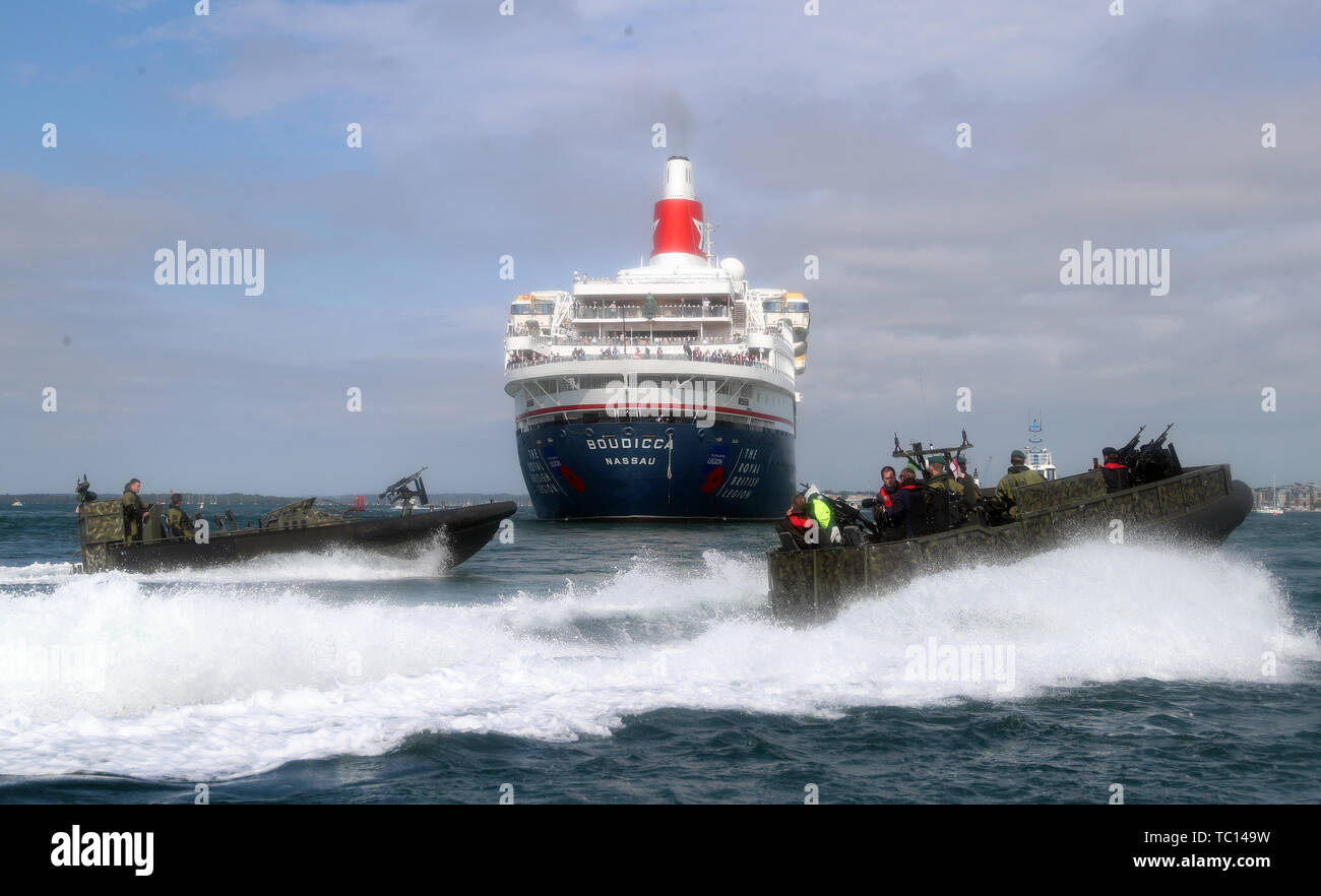 Royal Marines in ORC's (Offshore Raiding Craft) give a demonstration to ...