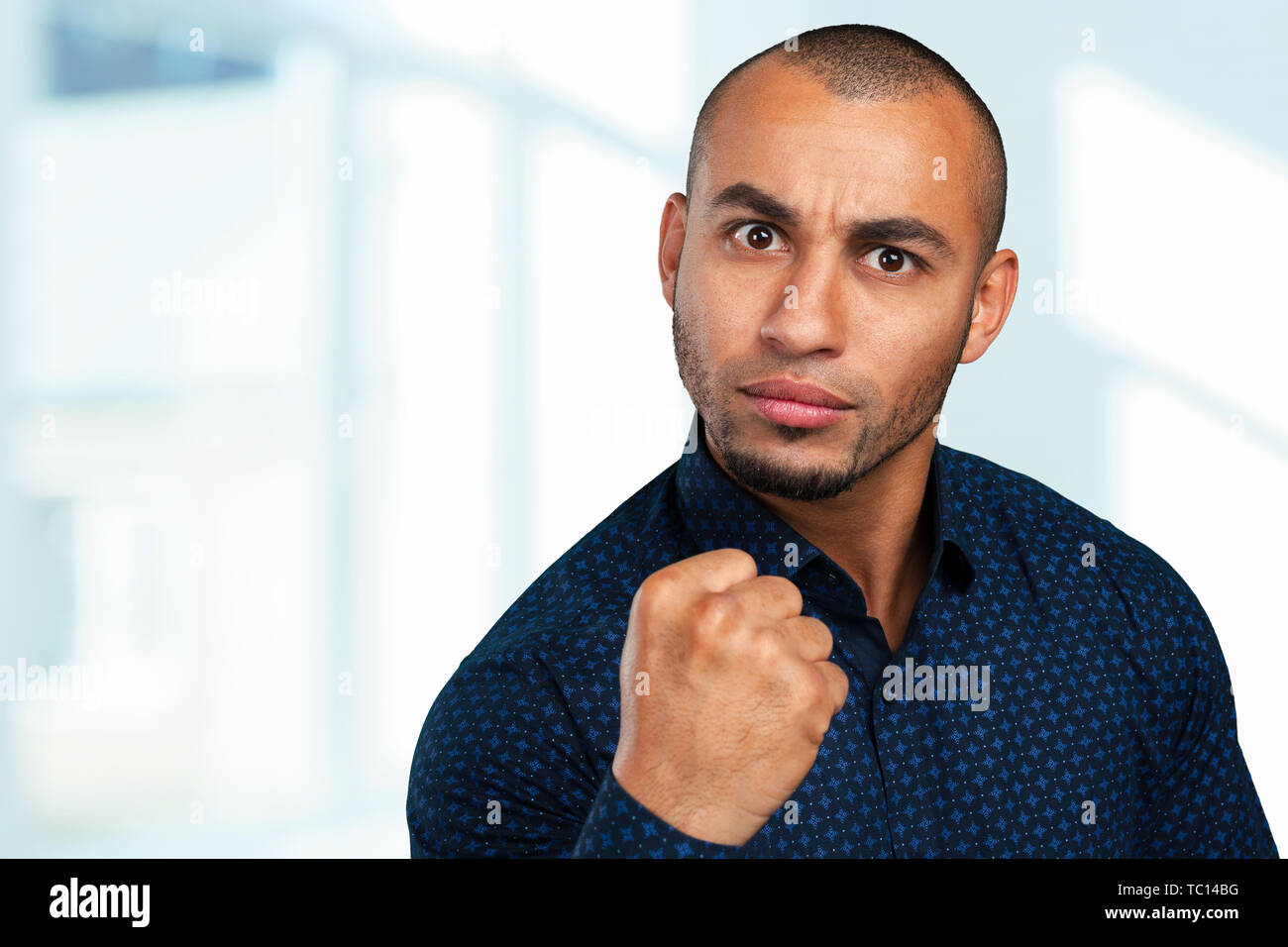 angry African-american man Stock Photo - Alamy
