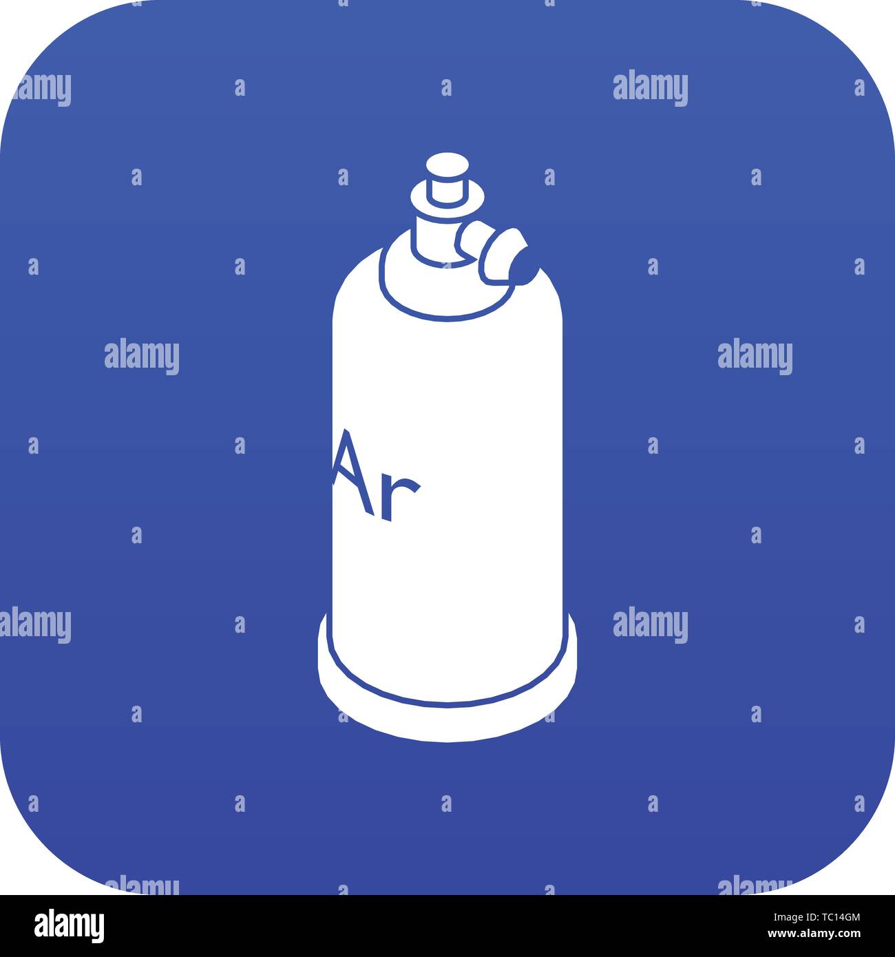 Welding cylinder icon blue vector Stock Vector Image & Art - Alamy