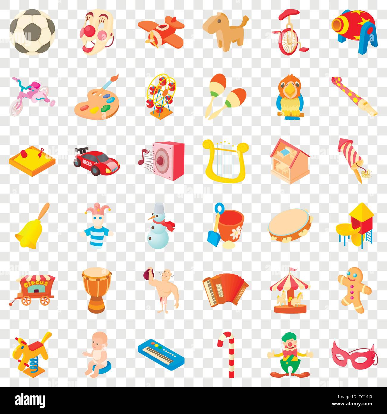 Children park icons set, cartoon style Stock Vector Image & Art - Alamy