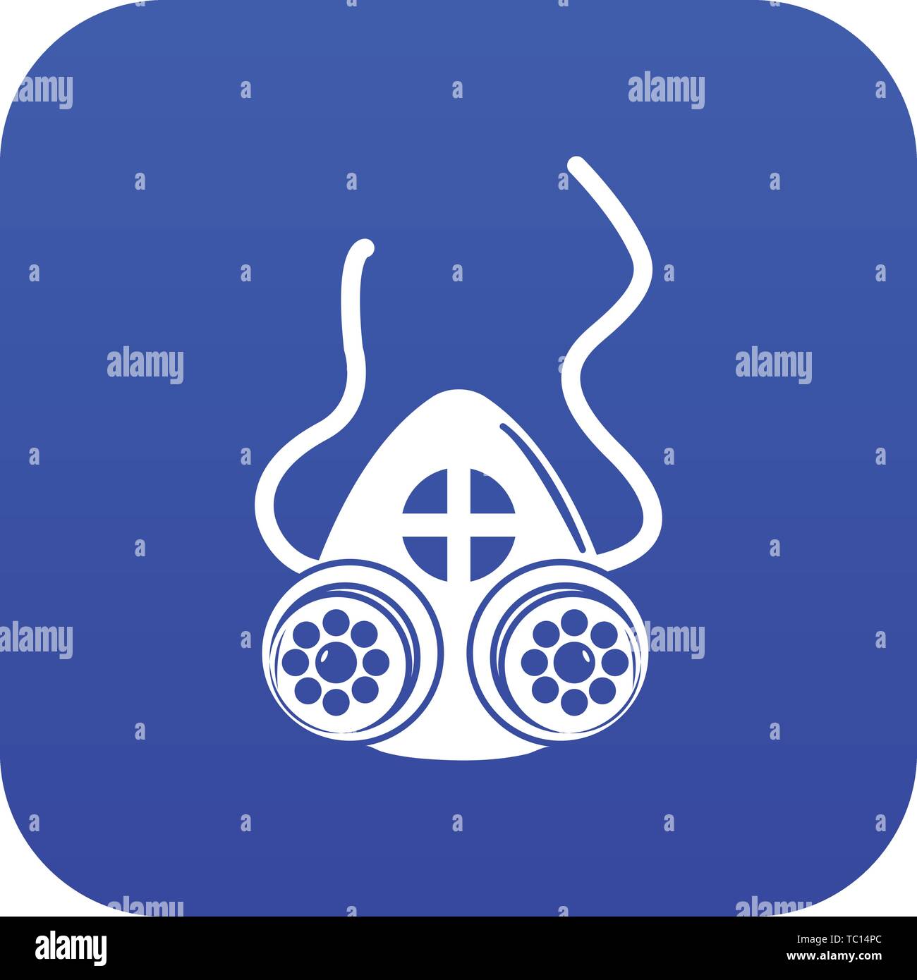 Mask protection icon blue vector Stock Vector Image & Art - Alamy