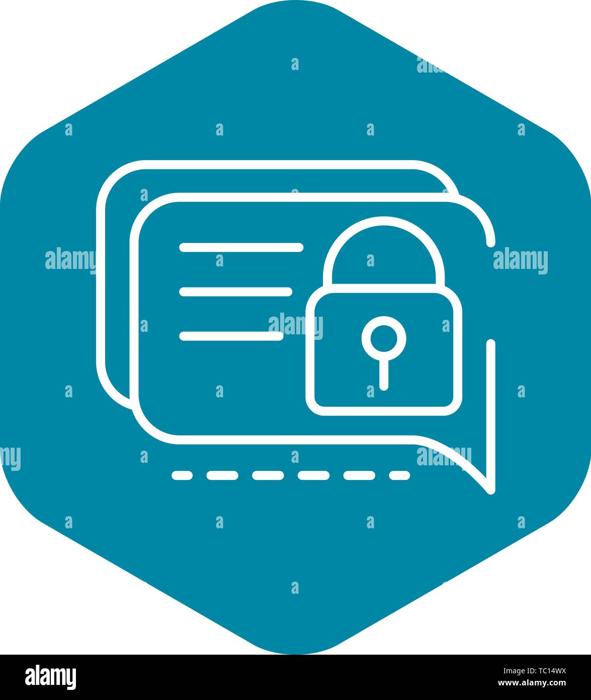 Chat privacy icon outline hi-res stock photography and images - Alamy