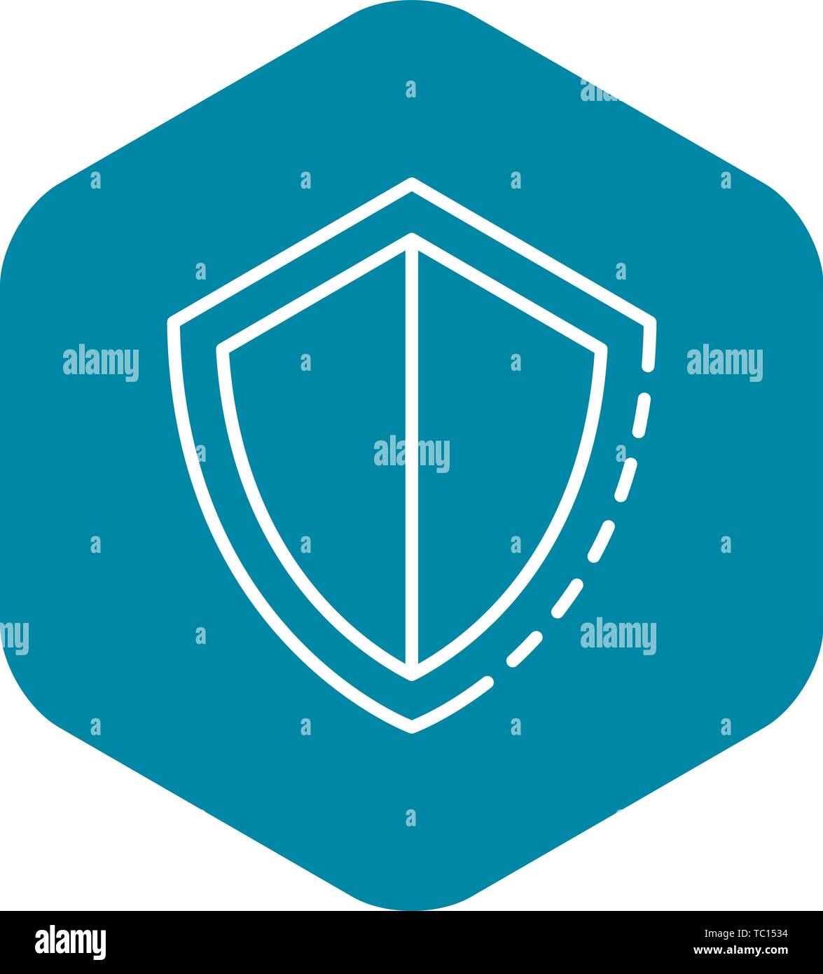 Secured shield icon, outline style Stock Vector Image & Art - Alamy