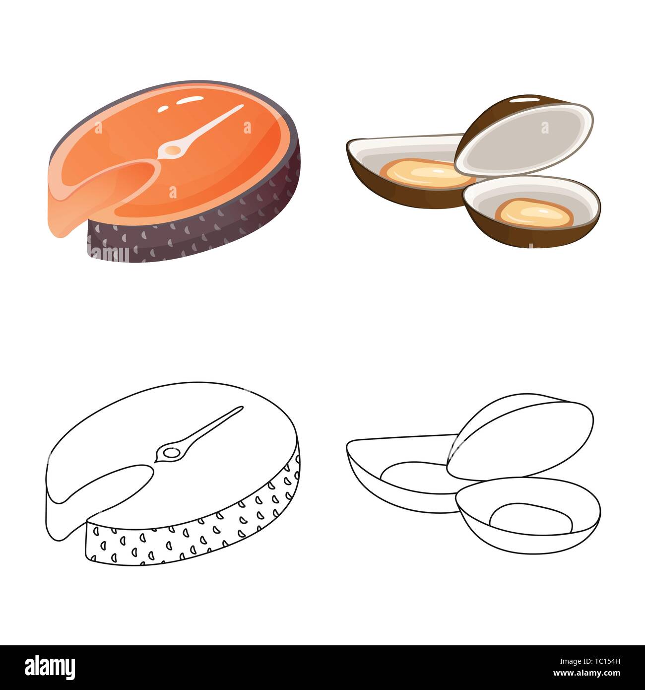 salmon,mussel,fish,jelly,trout,delicacy,kitchen,clam,meat,shell,etching ...