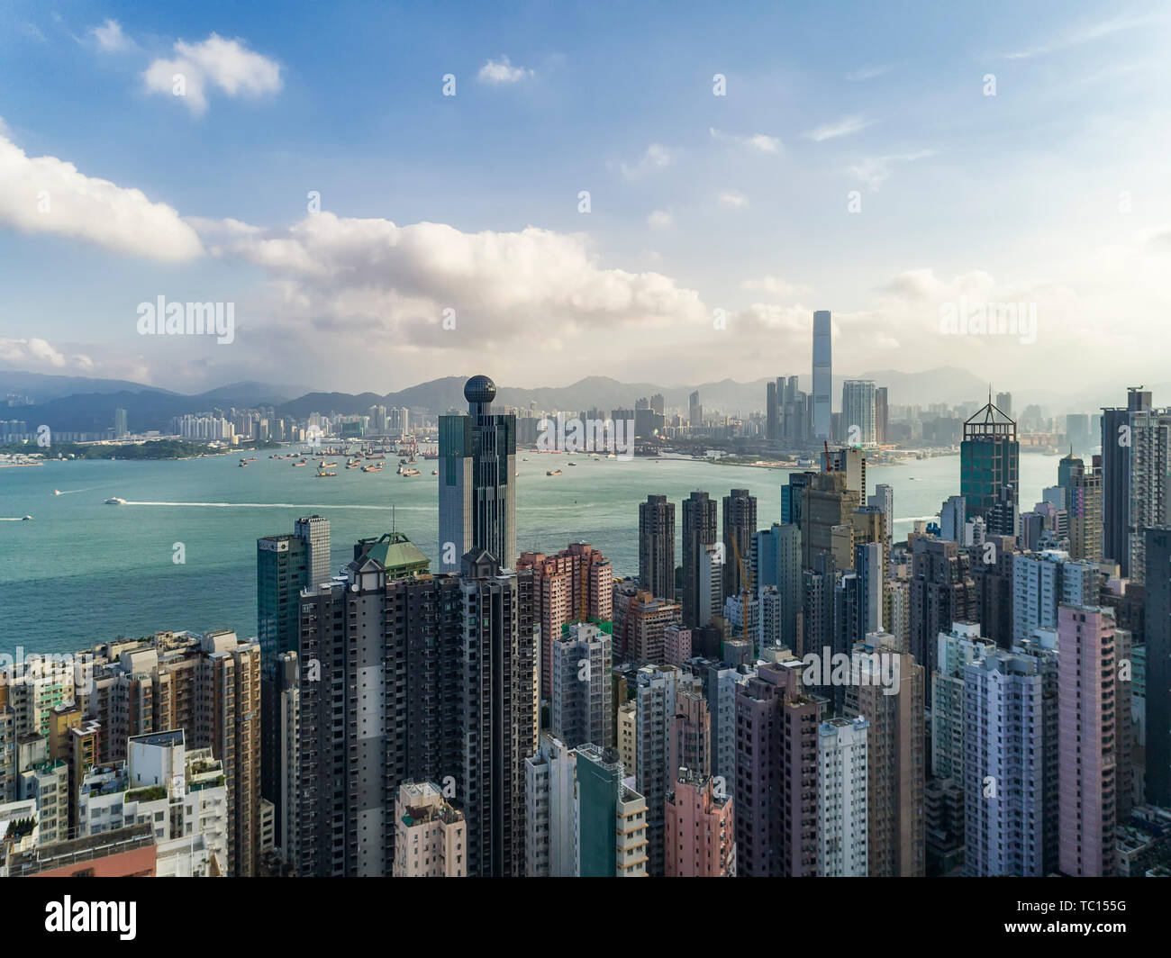 Hong Kong City Scenery High Perspective Stock Photo - Alamy