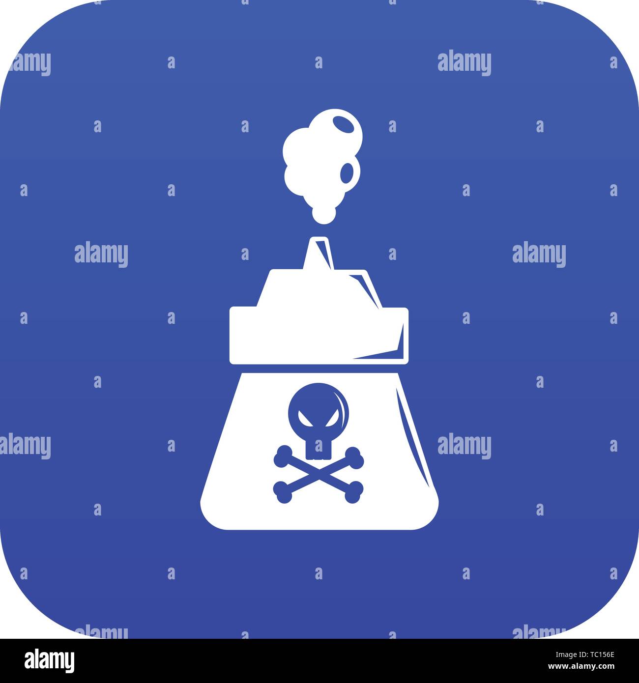 Poison icon blue vector Stock Vector Image & Art - Alamy