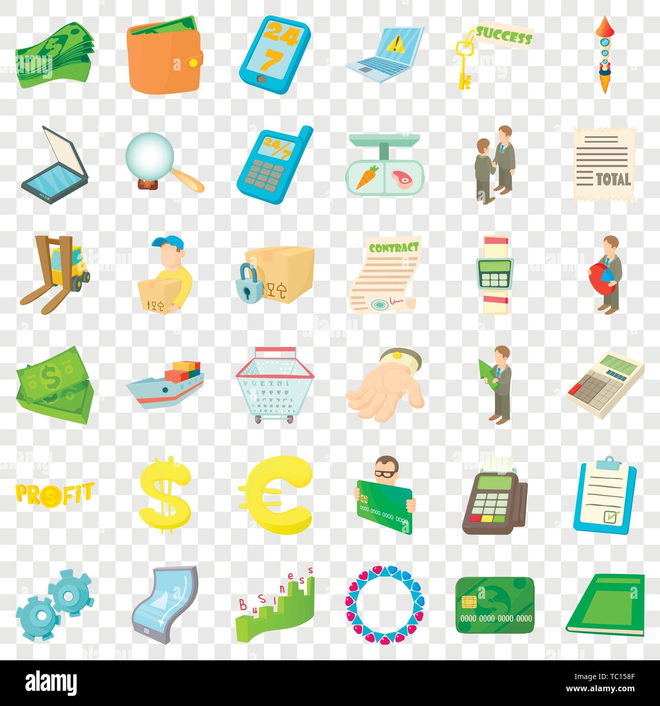 Worker icons set, cartoon style Stock Vector Image & Art - Alamy