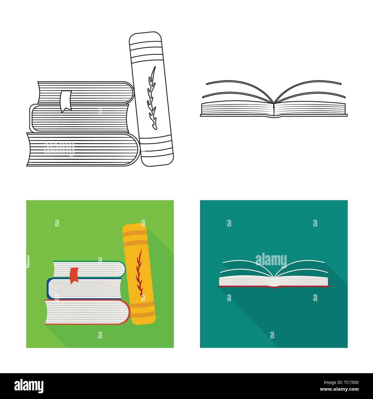 Vector illustration of training and cover icon. Collection of training ...