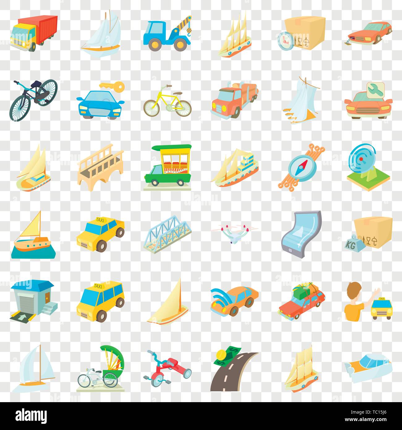 Auto icons set, cartoon style Stock Vector Image & Art - Alamy