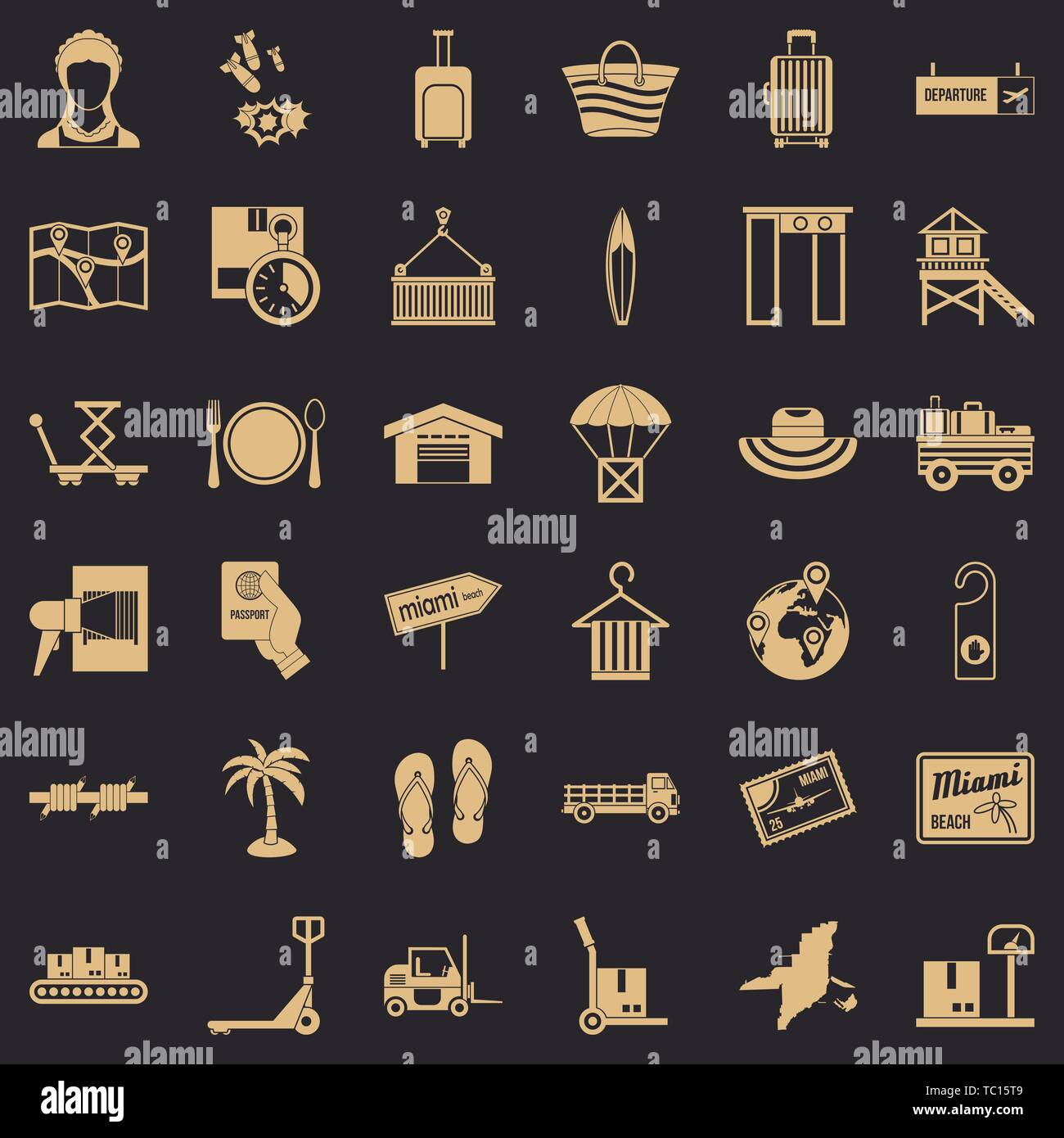 Handling icons set, simple style Stock Vector Image & Art - Alamy