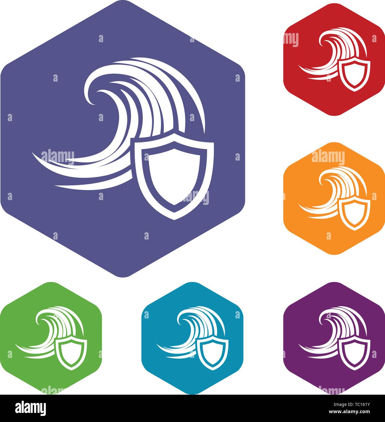 Flood protection icons vector hexahedron Stock Vector Image & Art - Alamy