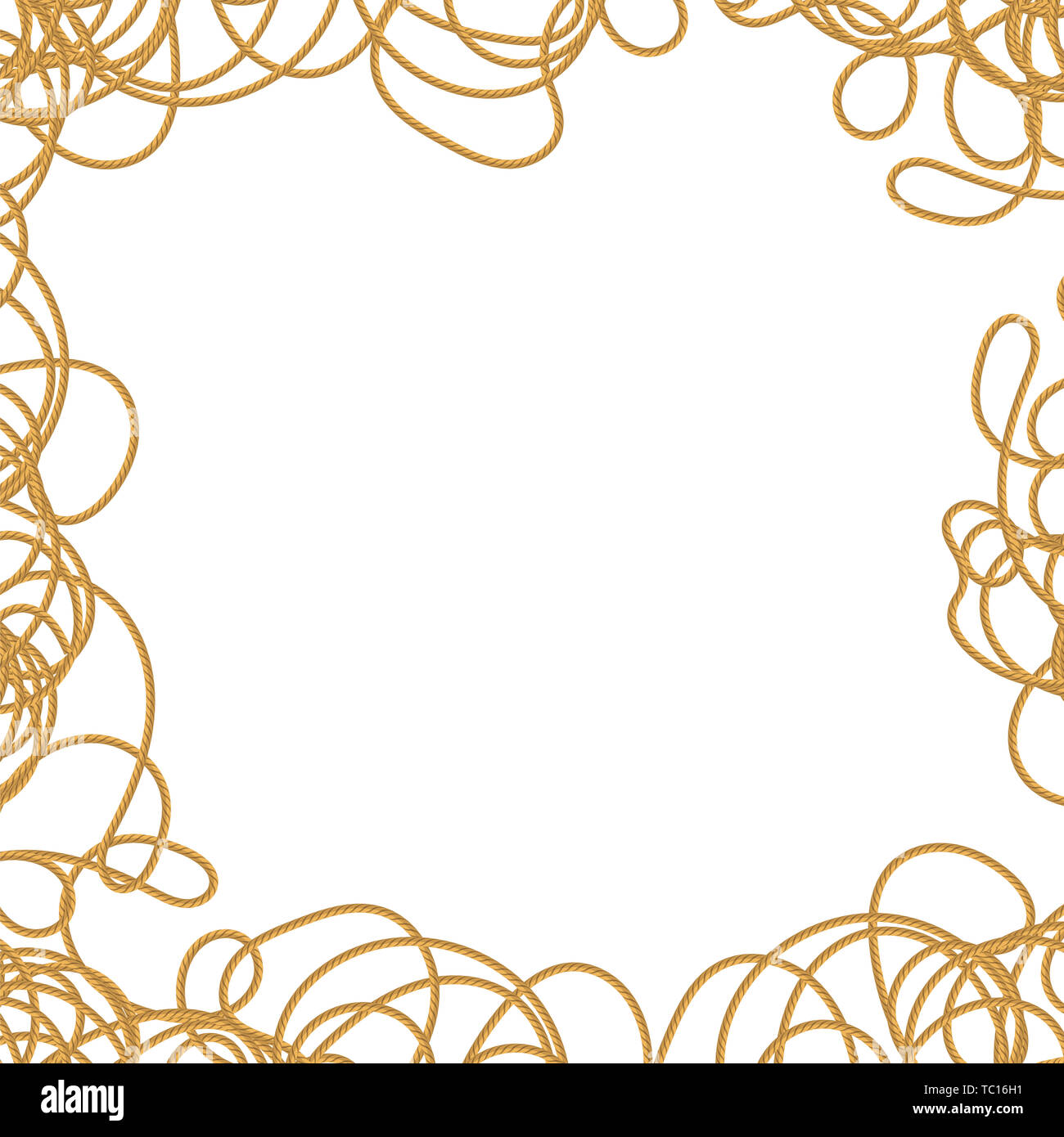 Rope Seamless Pattern on White Background Stock Photo - Alamy