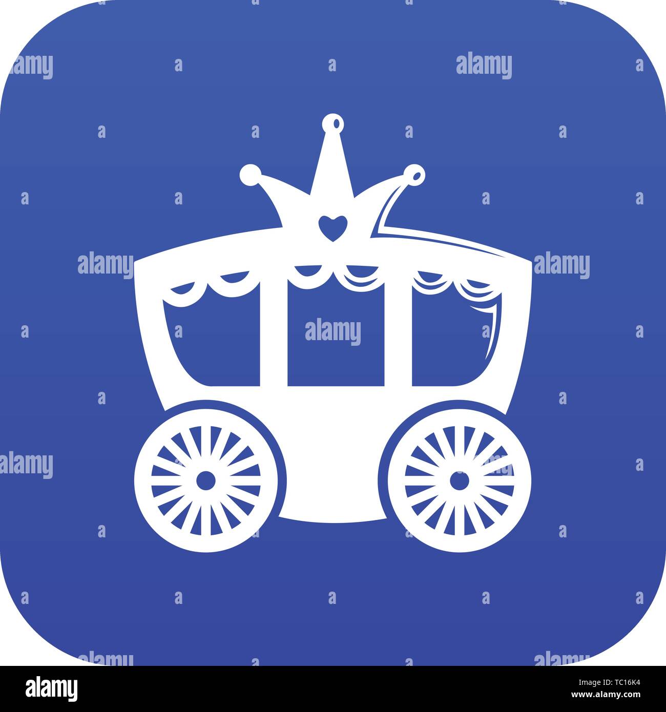 Carriage icon blue vector Stock Vector Image & Art - Alamy