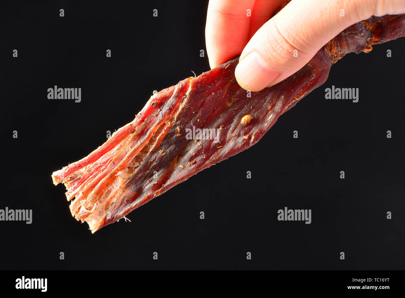 Air-dried hand-torn beef HD picture Stock Photo - Alamy