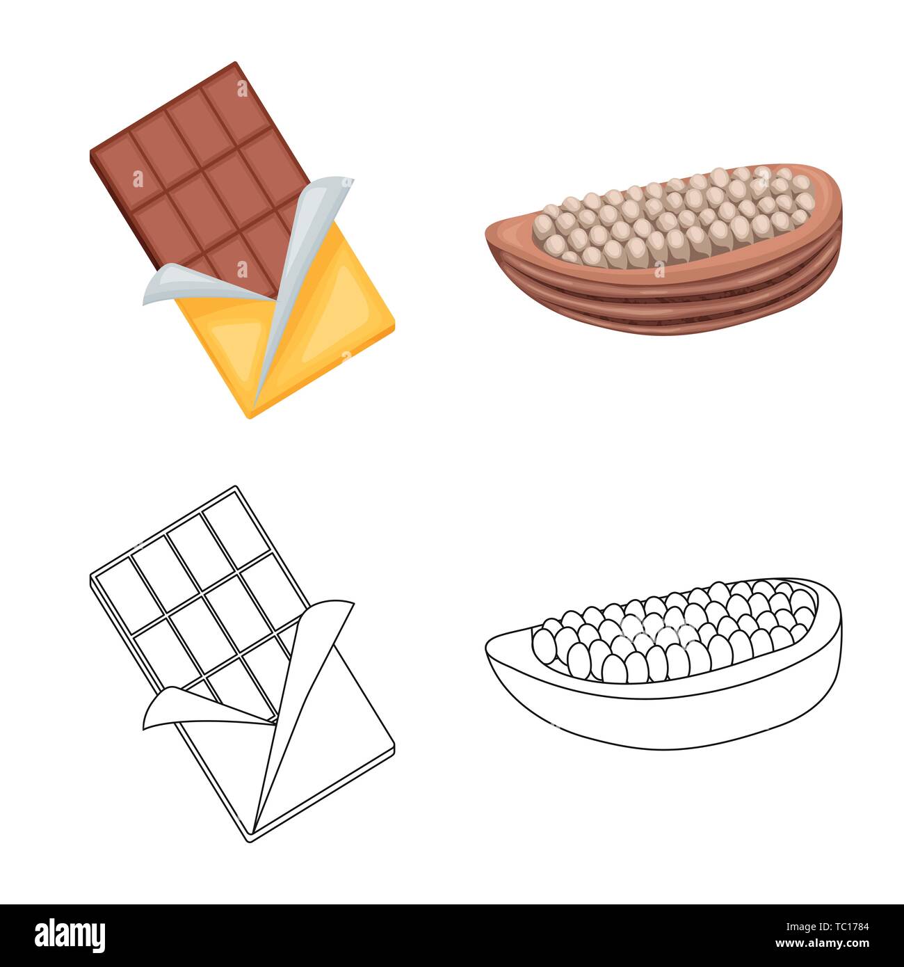 Vector illustration of food and yummy logo. Collection of food and ...