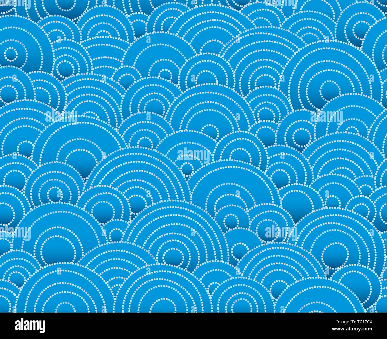 Vector illustration. Seamless irregular wave pattern background in blue ...